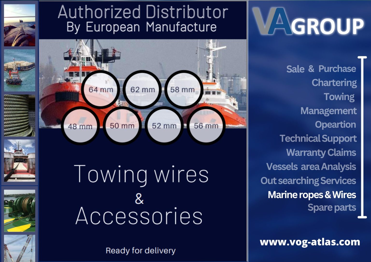 Marine Ropes & Wires , Anchors & Anchor Chains - VA Group