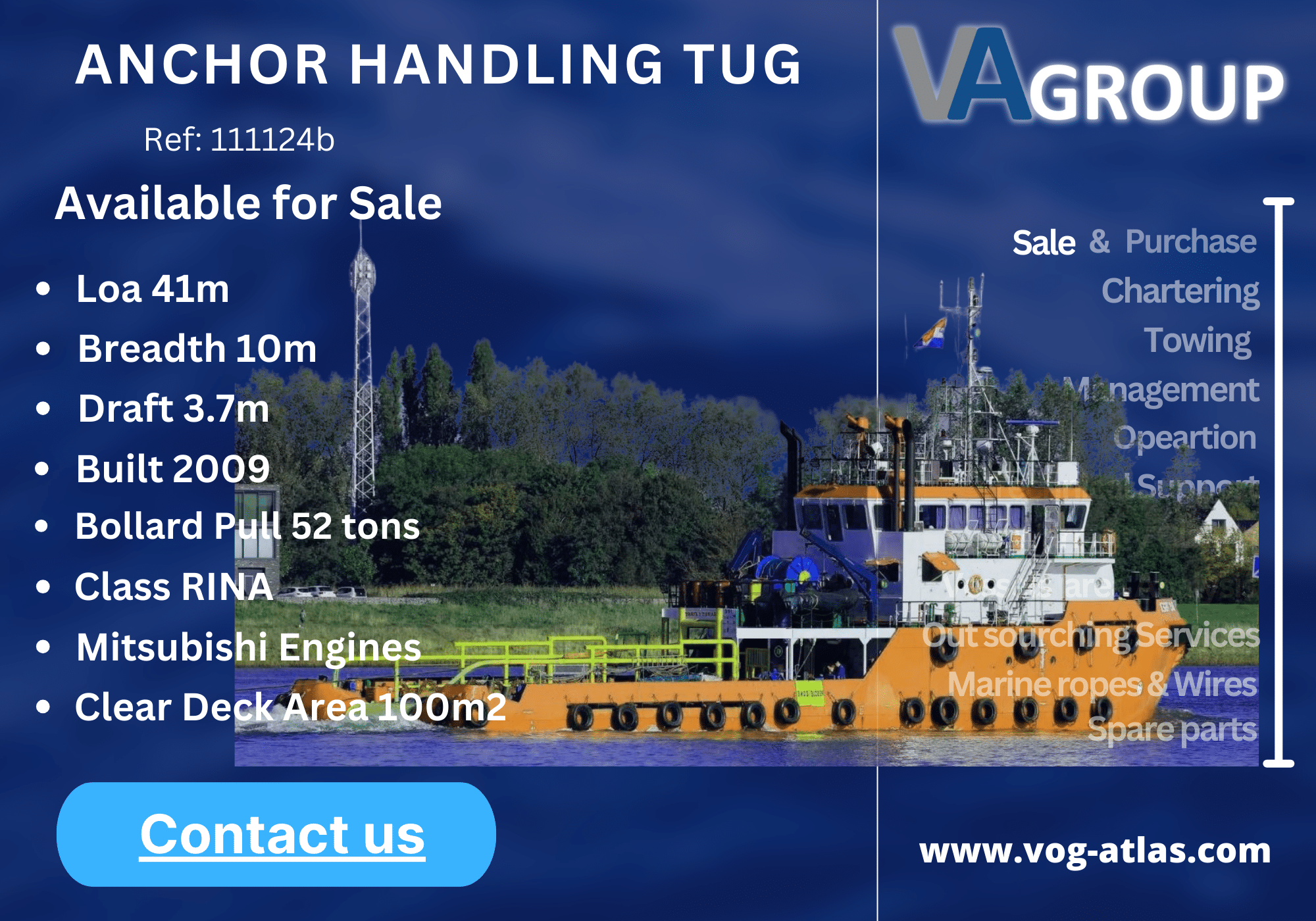 Vessel Sales & Purchases | AHTS, PSVs, workboats, barges, tugs - VA Group
