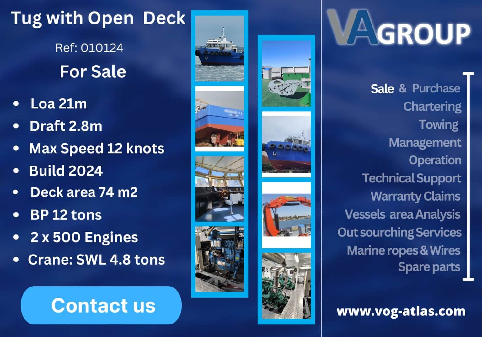 Vessel Sales & Purchases | AHTS, PSVs, workboats, barges, tugs - VA Group